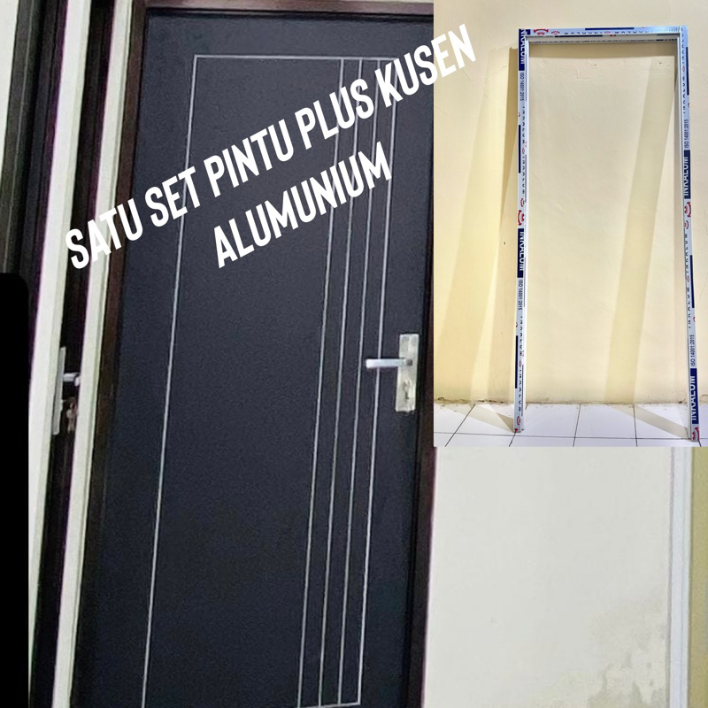 Jual Satu set pintu plus kusen aluminium / Pintu plus kusen aluminium ...