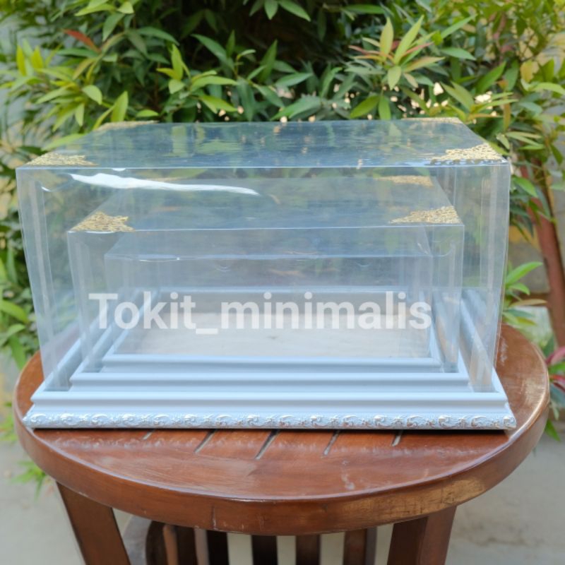 Jual KOTAK SESERAHAN FRAME FIBER 1 SET ISI 3 BOX INCLUDE TUTUP MIKA ...