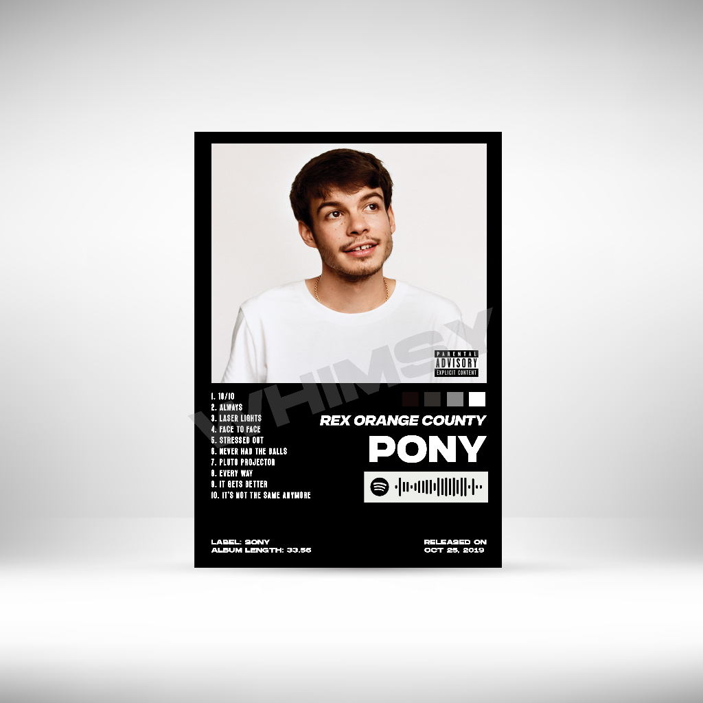 Jual Poster Album Hitam Pony - Rex Orange County | Shopee Indonesia
