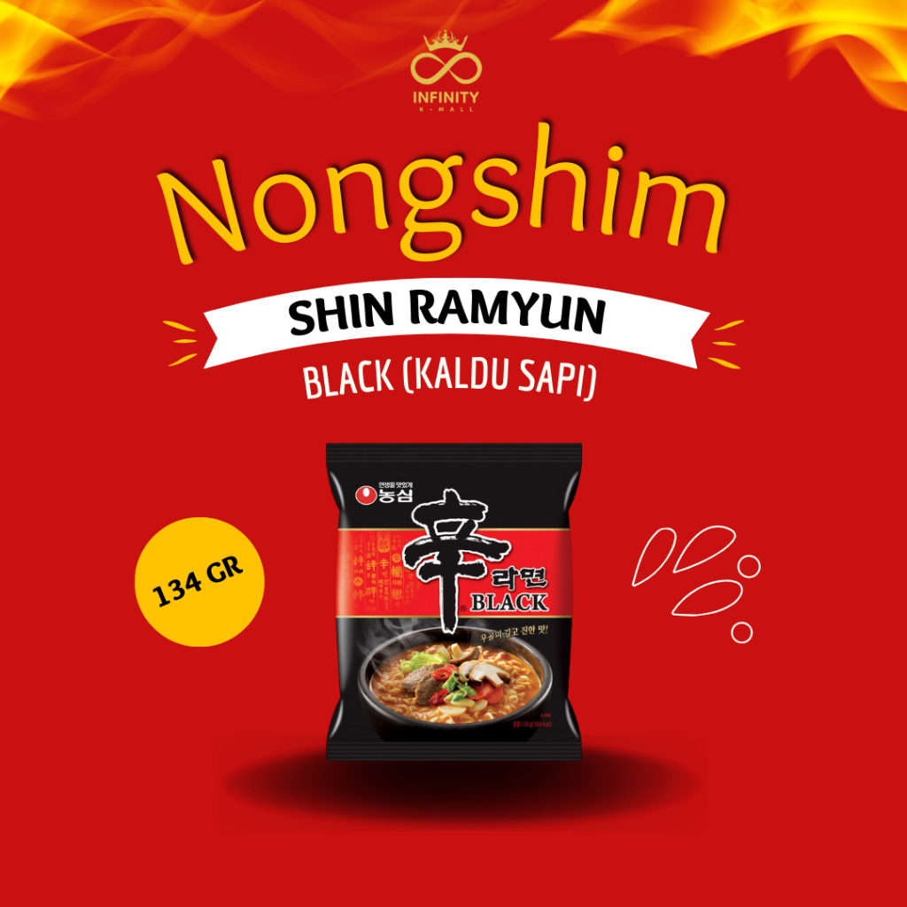 Jual Nongshim Shin Ramyun Black Beef Broth (134 gr) | Shopee Indonesia