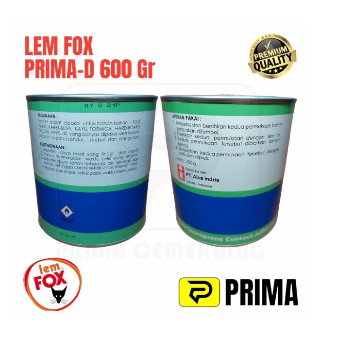 Jual lem fox prima d galon 600gr | Shopee Indonesia