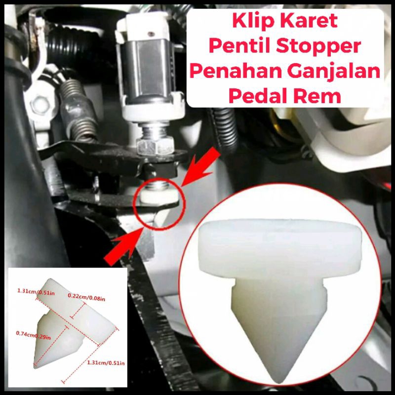 Jual Klip Karet Pentil Stopper Penahan Ganjalan Pedal Switch Rem Mobil ...