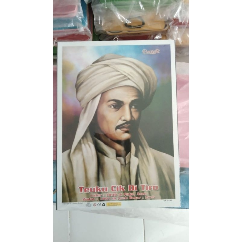 Jual Poster Bingkai Pahlawan Teuku Cik Ditiro | Shopee Indonesia