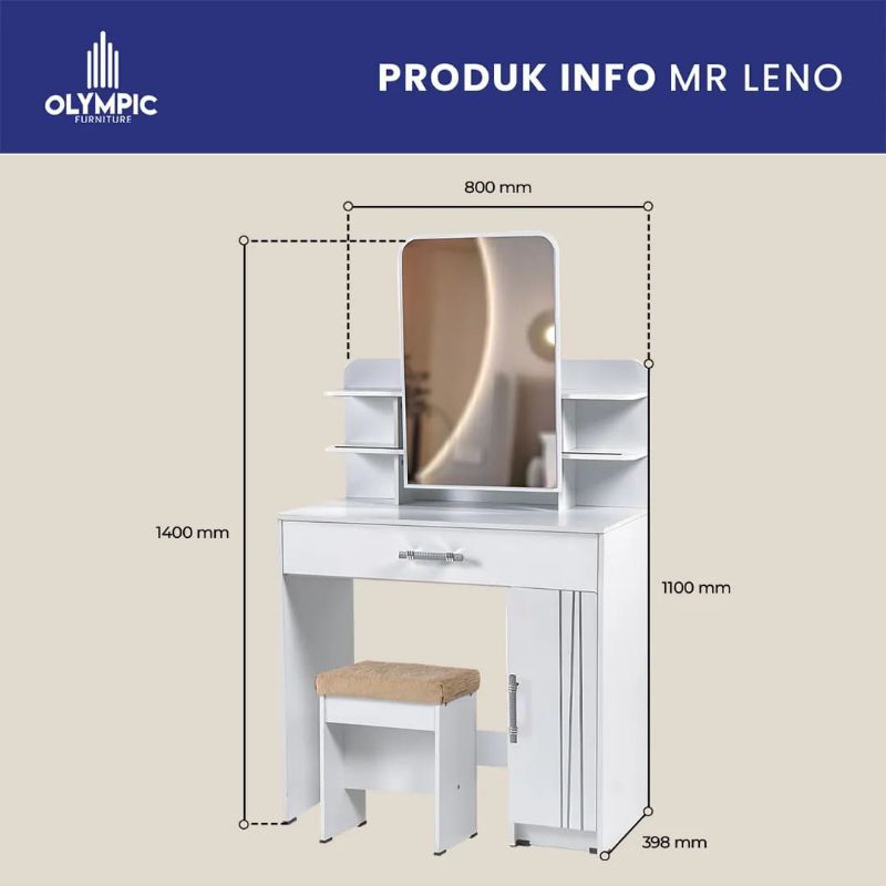 Jual OLYMPIC MEJA RIAS MR LENO / MEJA DANDAN/MEJA MAKEUP (KHUSUS BATAM ...