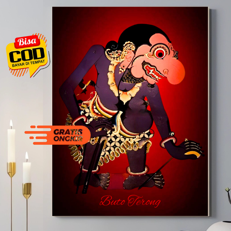 Jual Poster Wayang Kulit Buto Terong Untuk Hiasan Dinding Atau Wall ...