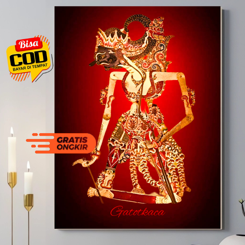 Jual Poster Wayang Kulit Gatotkaca Untuk Hiasan Dinding Atau Pajangan ...