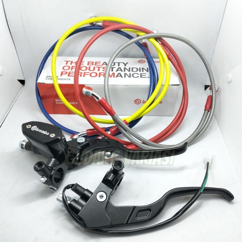 Jual PAKET MASTER REM SET KIRI KANAN PLUS SELANG REM 90CM 130CM UNIVERSAL NMAX PCX AEROX SEMUA ...
