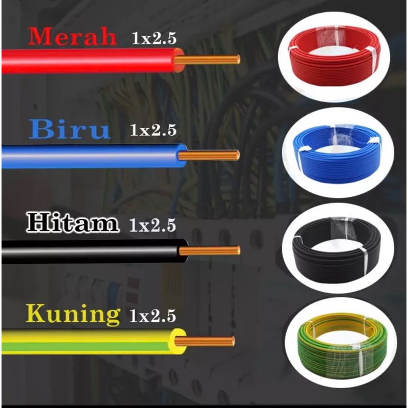 Jual Kabel Listrik NYA 2,5 MM Dan 1.5 MM Kabel Tunggal Merek Peraba ...