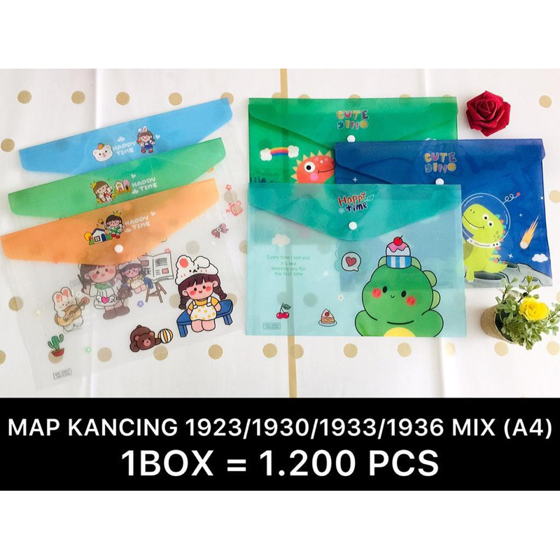 Jual 1pcs MAP KANCING 1 FANCY A4 PLASTIK MAP KANCING MOMO MURAH VIRAL ...