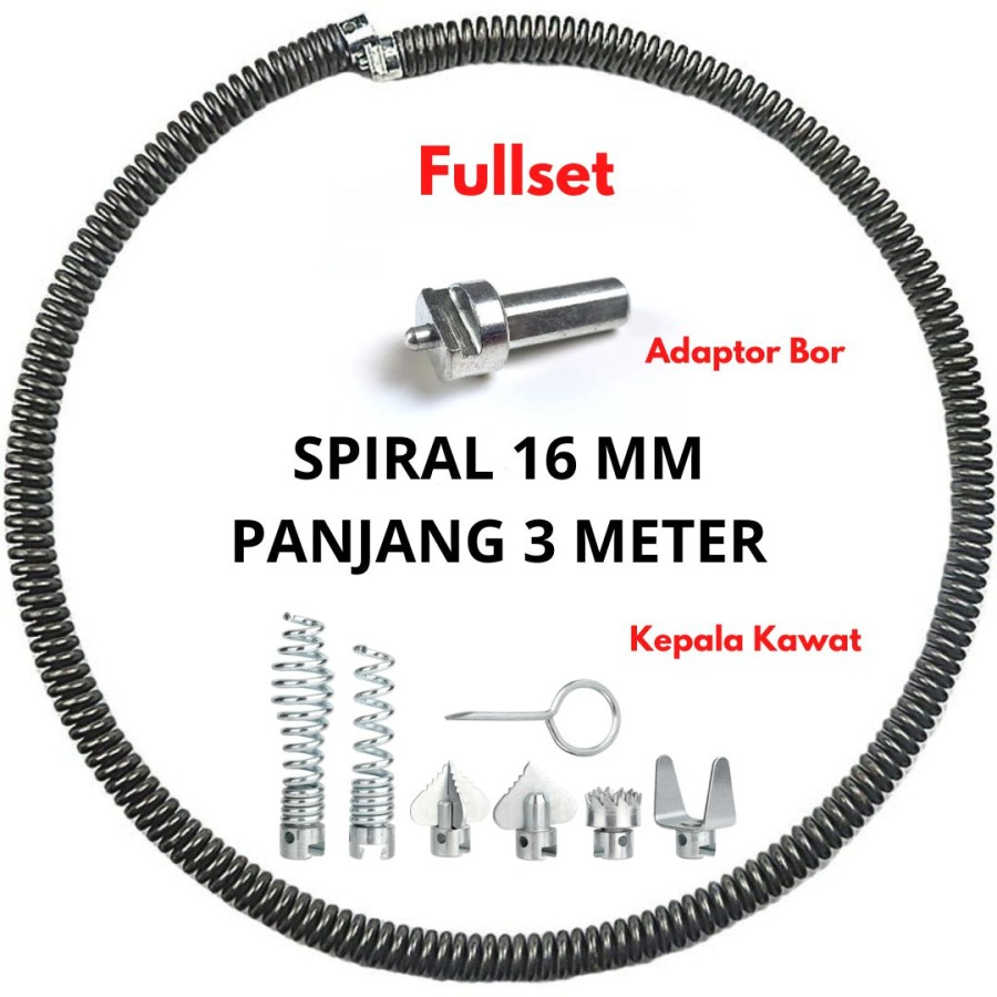 Jual Kawat Pembersih Pipa Mampet 3 Meter Anti Sumbat Pipa Cleaner ...