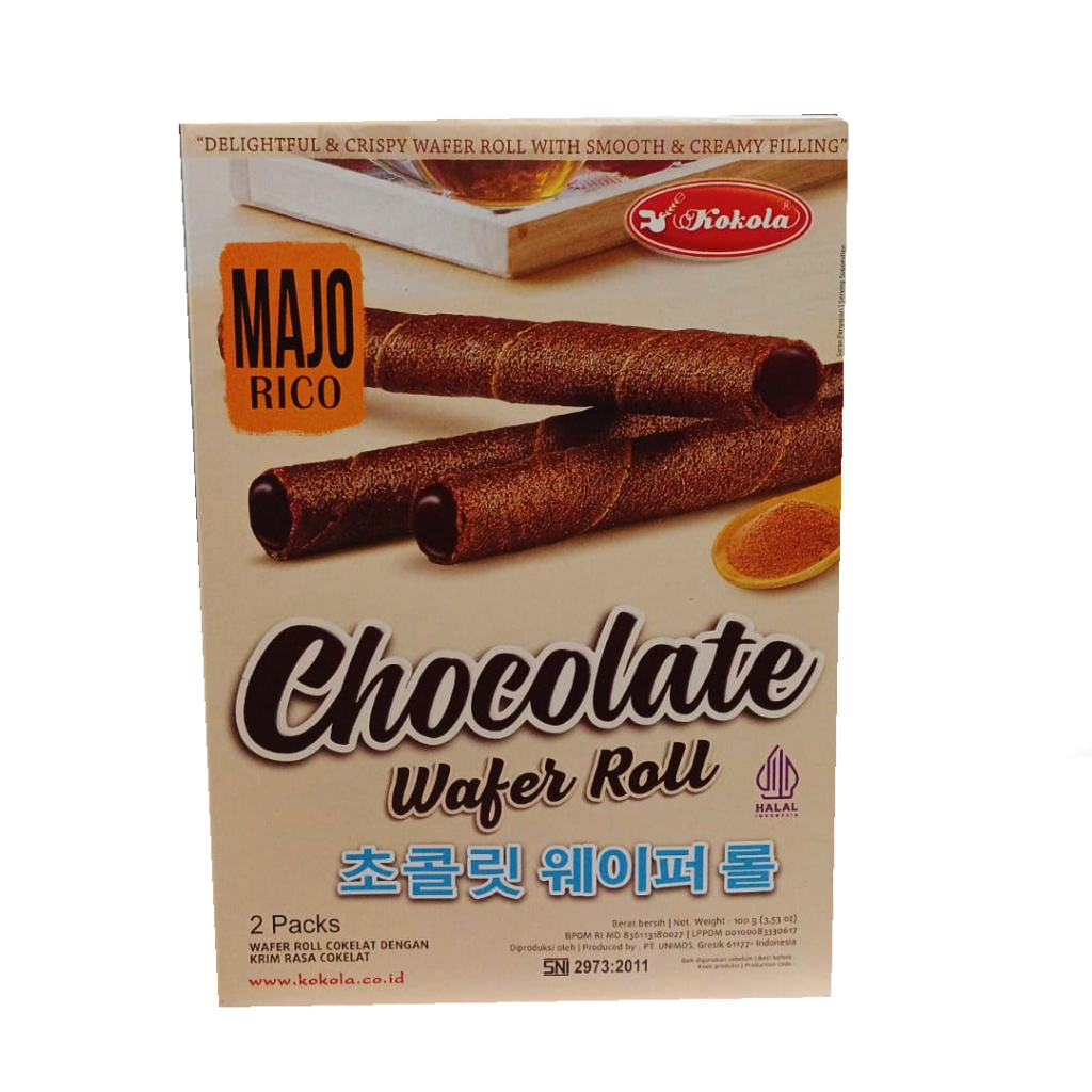 Jual KOKOLA MAJORICO CHOCOLATE WAFER ROLL 100g | Shopee Indonesia
