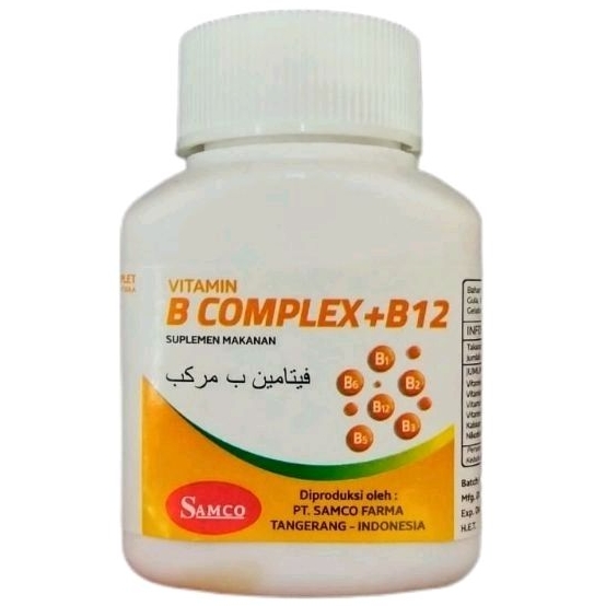 Jual VITAMIN B COMPLEX + B12 (100's /Botol) | Shopee Indonesia