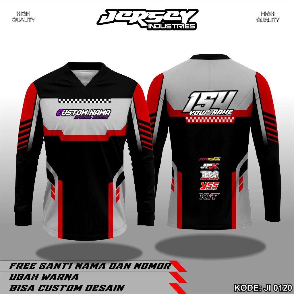 Jual 120.{COD} Jersey Racing Custom Desain Full Printing, Baju Jersey ...