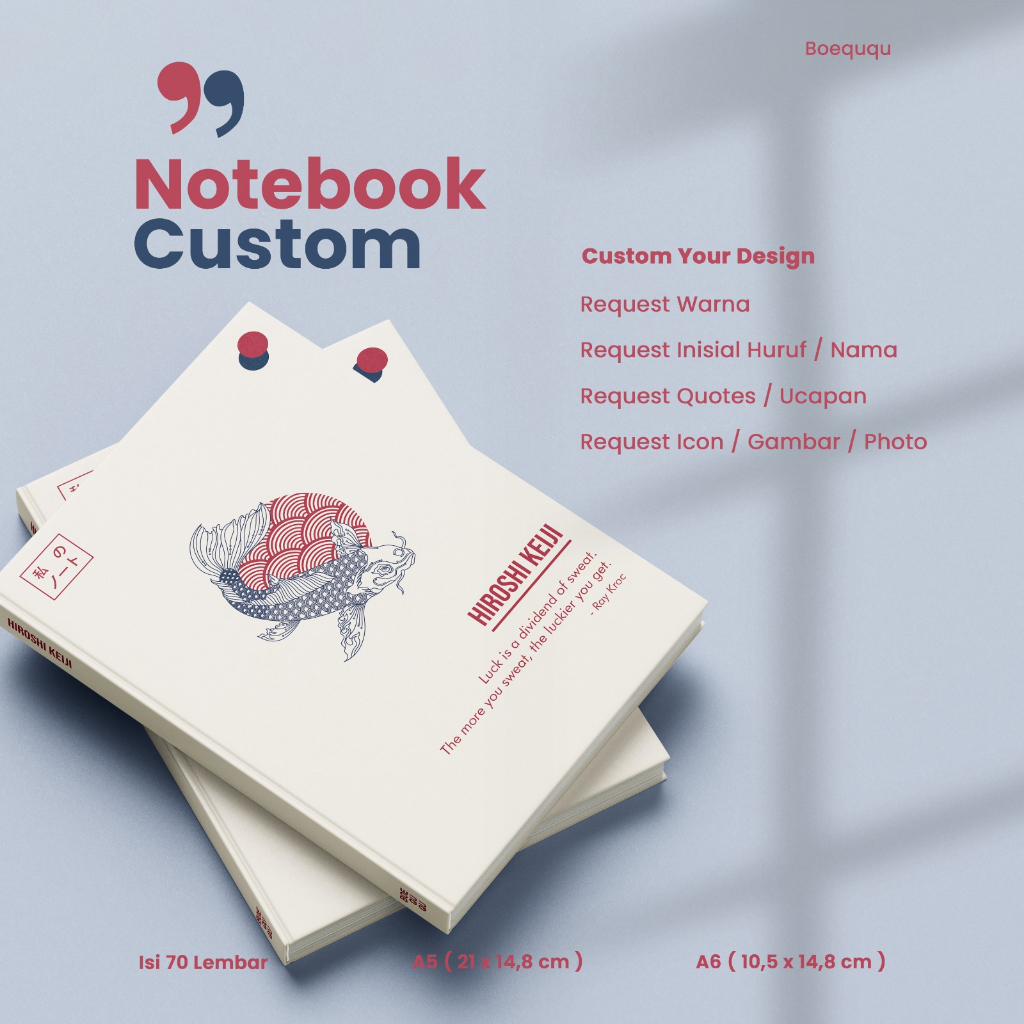 Jual [JAPANESE DESIGN SERIES] - Notebook Hardcover Custom Nama ...