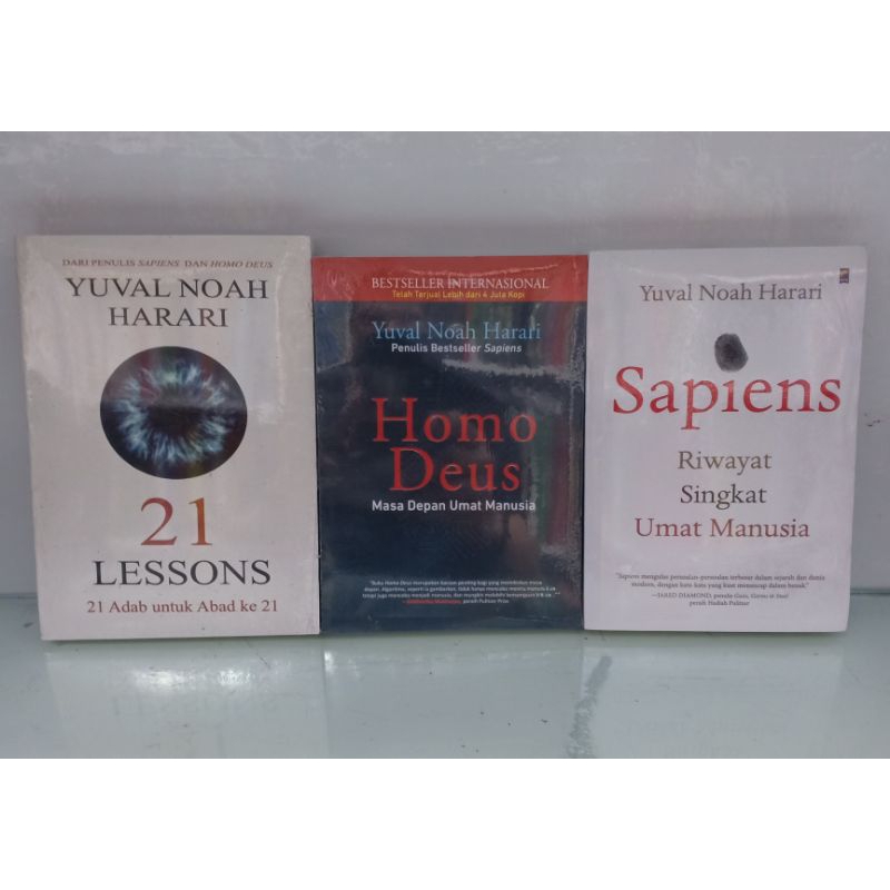 Jual Paket 3 buku, Sapiens, Homo Deus dan 21 Lessons - Sapiens, Riwayat ...