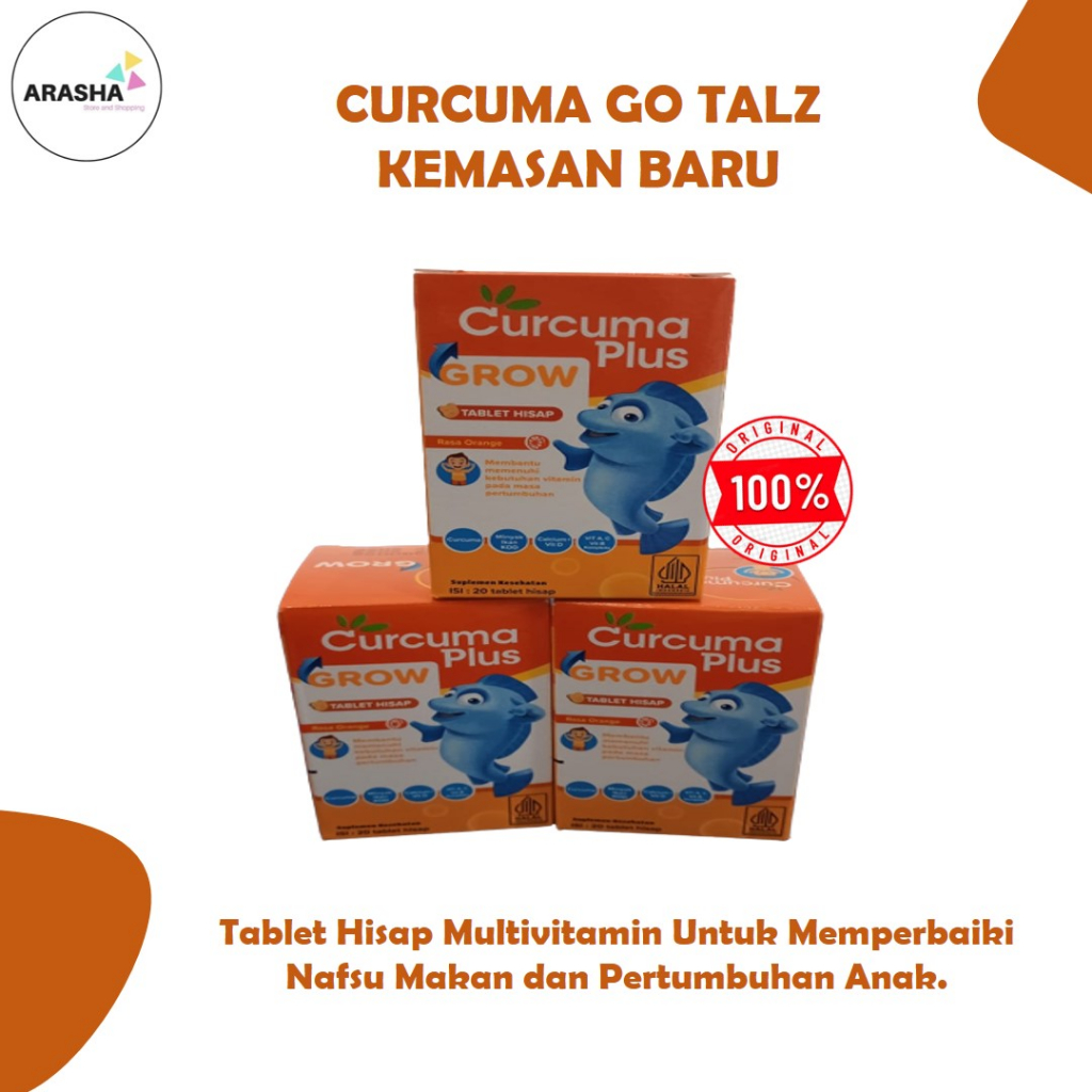 Jual CURCUMA PLUS GO TALZ ISI 20 TABLET HISAP Vitamin Penambah Nafsu ...