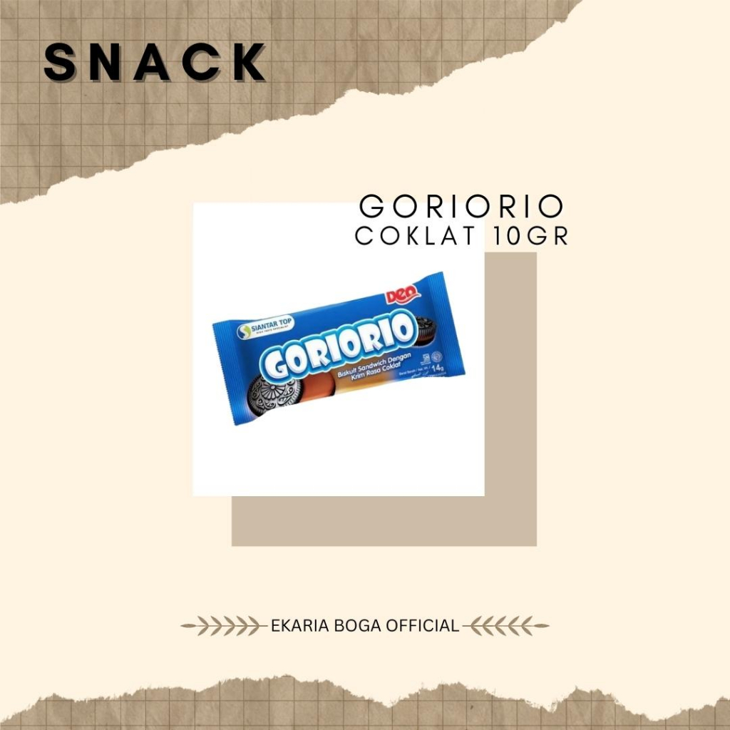 Jual SNACK | BISKUIT | GORIORIO | GORIORIO COKLAT & VANILLA 1renceng ...