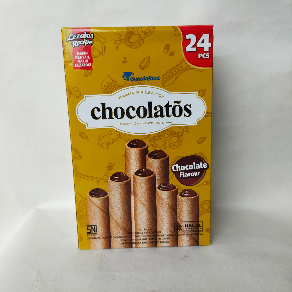 Jual Chocolatos Grande Wafer Roll Cokelat 14g (1 box=24 Pcs) | Shopee ...