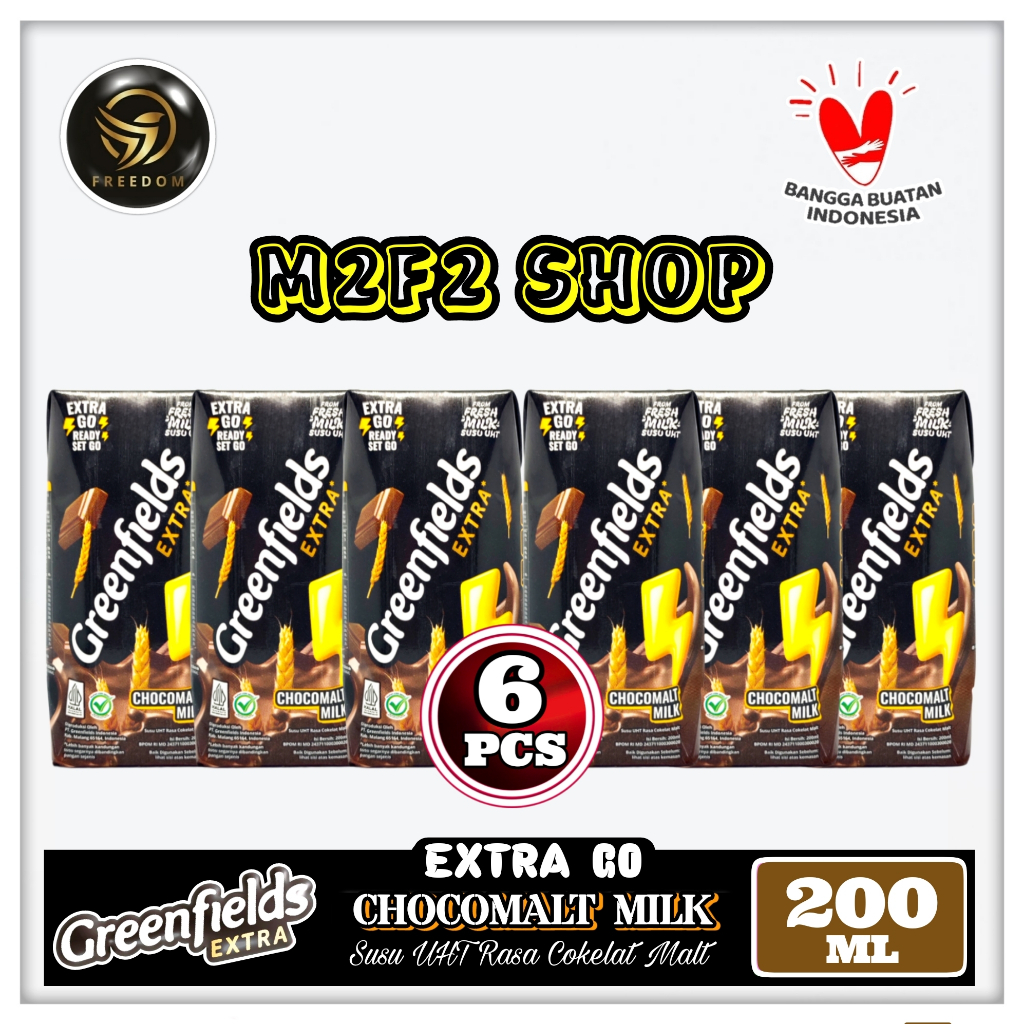 Jual Greenfields Susu Kotak UHT Extra Go Chocomalt Milk | Cokelat Malt ...