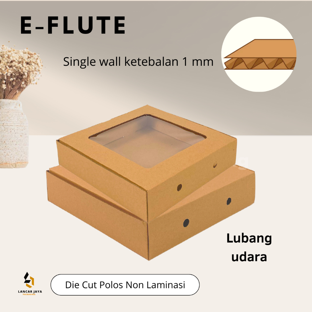 Jual E-FLUTE Box Kardus Coklat Packaging Olshop Souvenir Kotak Baju ...