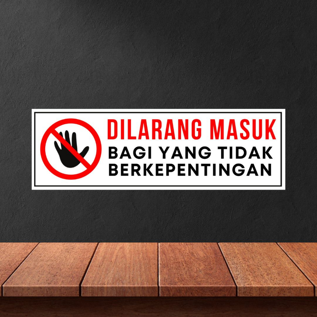 Jual Stiker Label Dilarang Masuk Selain Karyawan | Shopee Indonesia
