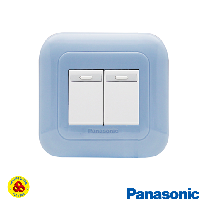 Jual Panasonic Saklar Seri 2G 1W WEJ78029TL + WEJ5531 2 Gang Pastel ...