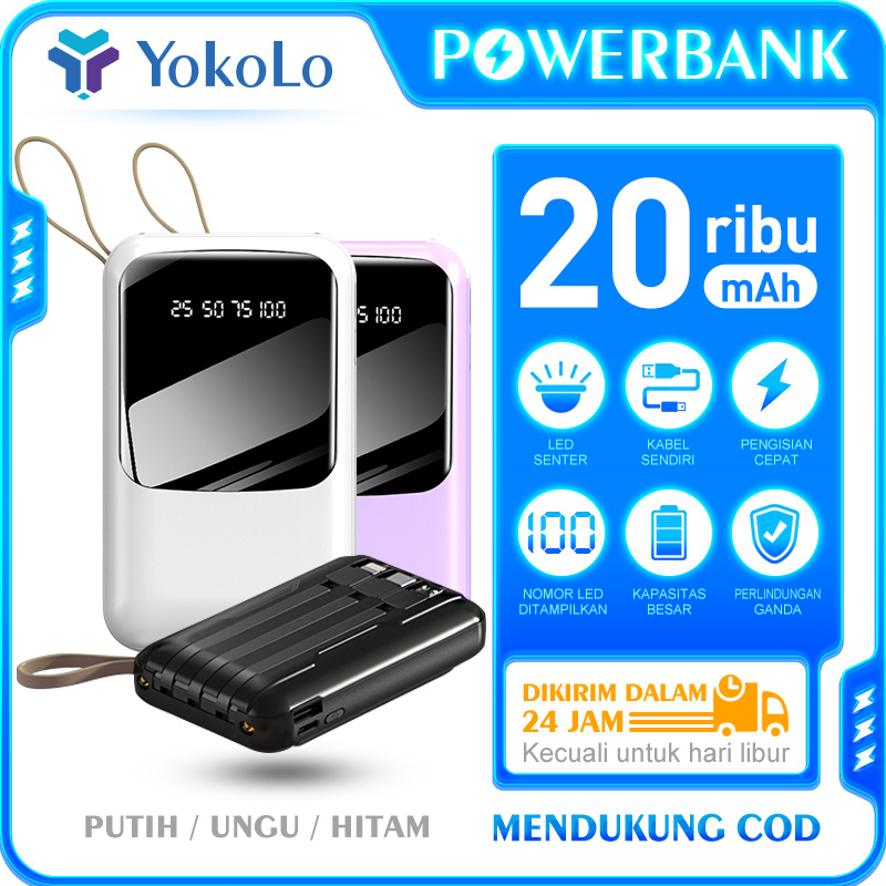Jual Power bank mini 20000mAh Super Lightweight Palm Size Powerbank ...