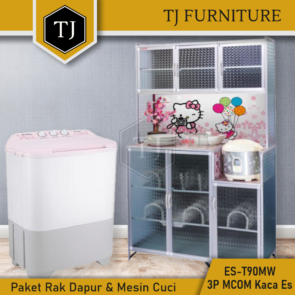 Jual Paket Rak Piring Cahaya Timur & Mesin Cuci Sharp Twin Tube ...