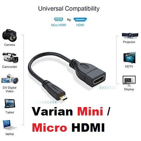 Jual Kabel Extension Micro To Mini HDMI (varian) | Shopee Indonesia