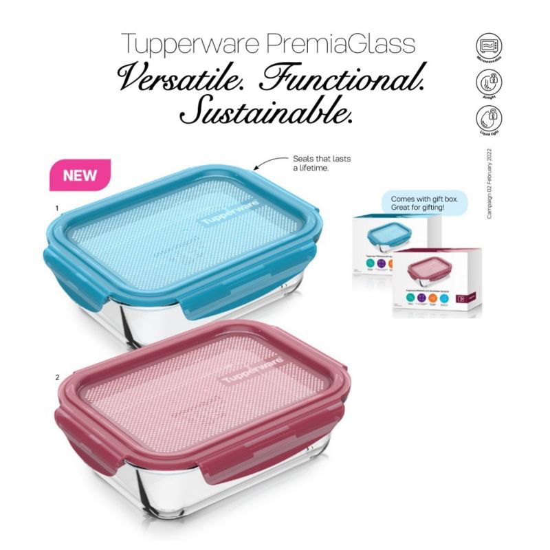 Jual premiaglass tupperware kapasitas 1ltr | Shopee Indonesia