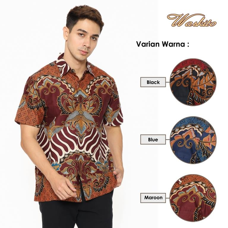 Jual Waskito Kemeja Batik Katun HB LE 32MB - Black (hitam) | Shopee ...