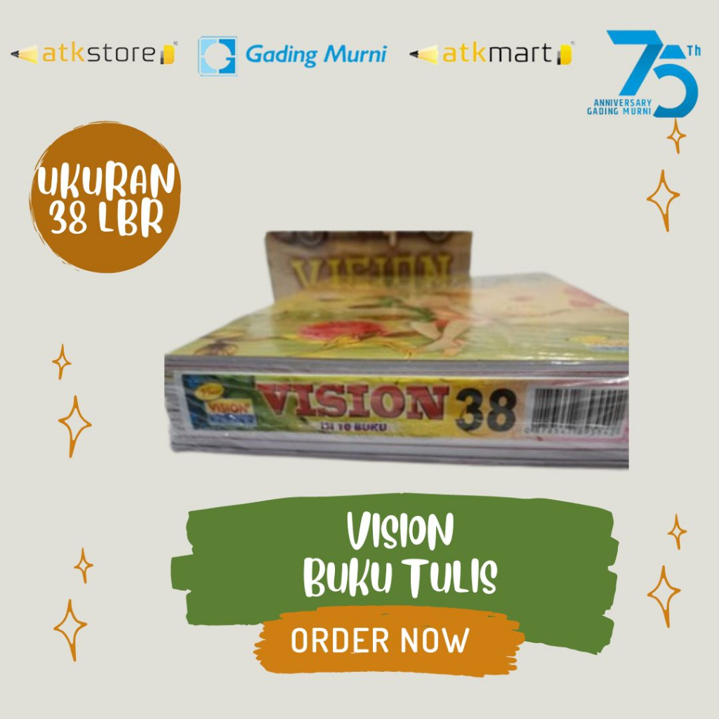 Jual BUKU TULIS VISION 38 LEMBAR ISI 10/VISION BUKU TULIS 38 LEMBAR ... Jual BUKU TULIS VISION 38 LEMBAR ISI 10/VISION BUKU TULIS 38 LEMBAR ...