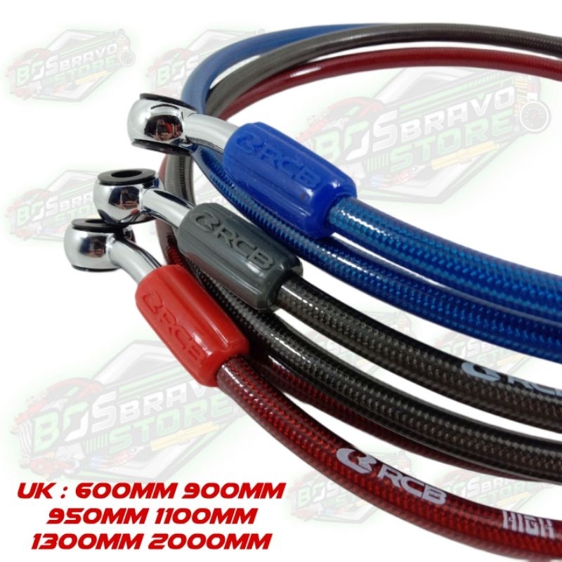 Jual selang rem rcb rb brake hose teflon rcb 600MM 900MM 950MM 1100MM ...