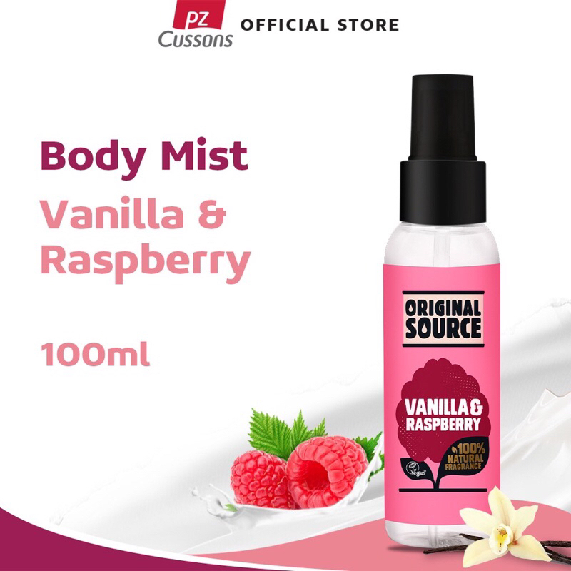 Jual body mist Original Source Body Mist varian Vanilla & Raspberry ...