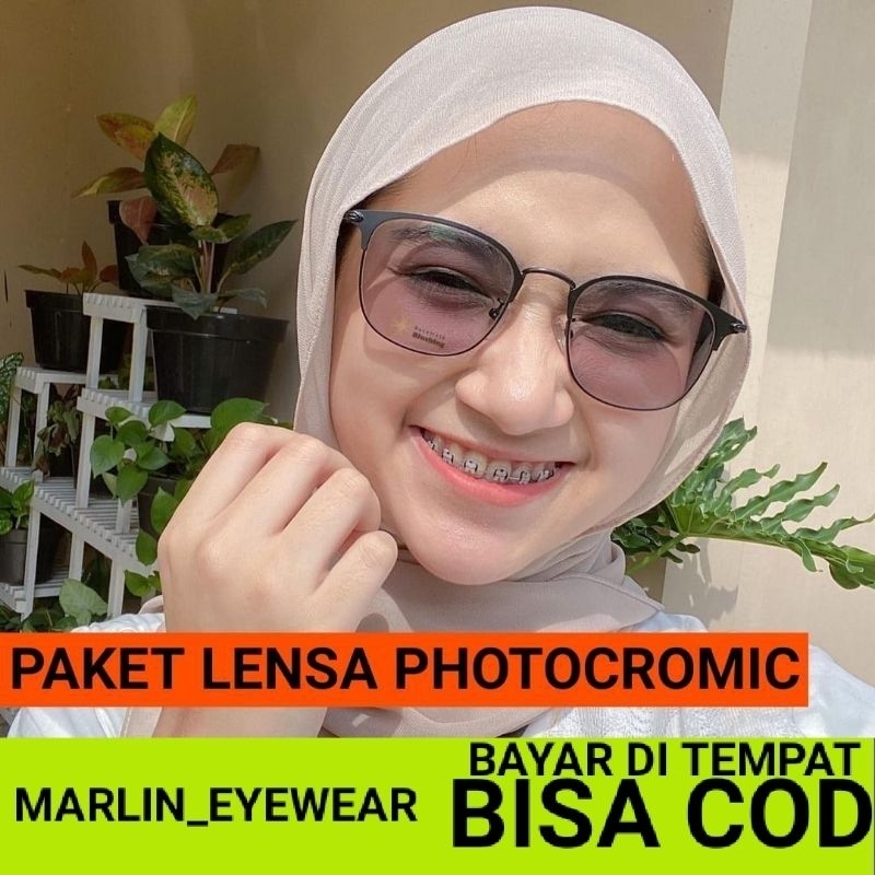 Jual Kacamata Frame Lensa Normal Cylinder Photocromic Blu-ray Blue ...