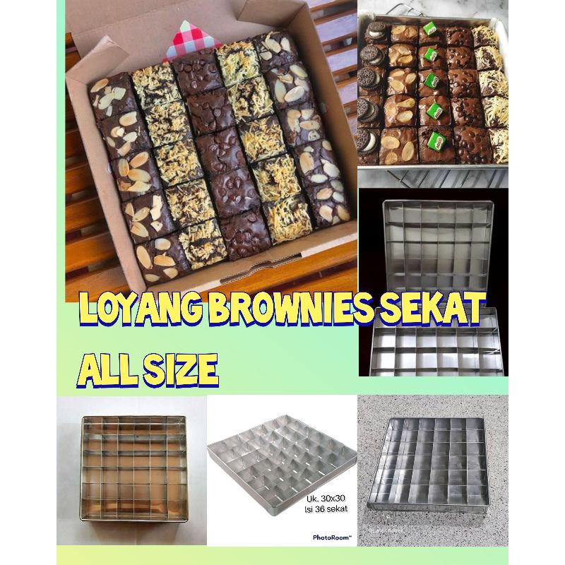 Jual Loyang sekat persegi SATU set ALUMUNIUM | Shopee Indonesia