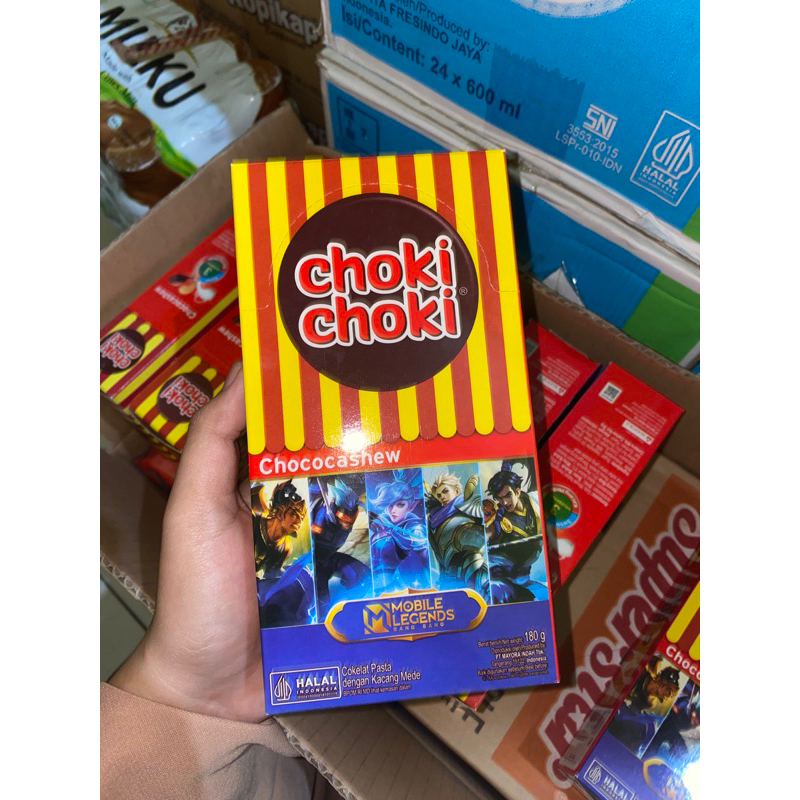 Jual CHOKI CHOKI CHOCOCASHEW 1 BOX ISI 20pcs | Shopee Indonesia