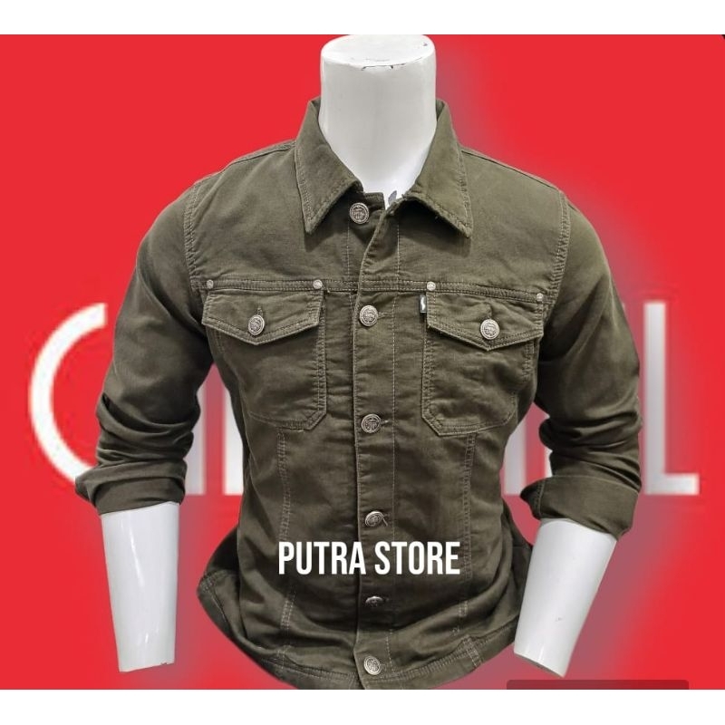 Jual JACKET DENIM CARDINAL JEANS HIJAU | Shopee Indonesia