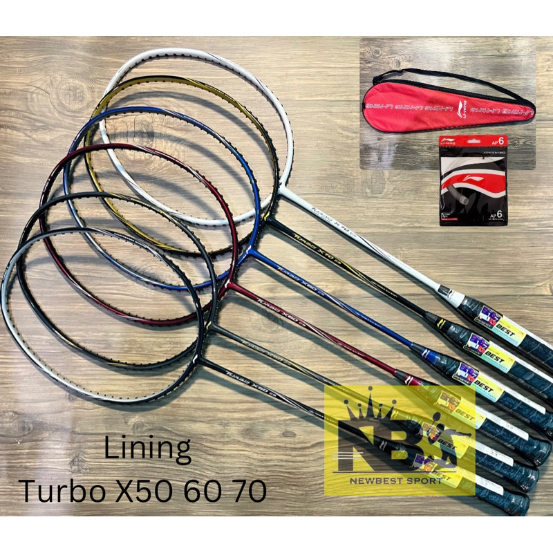 Jual RAKET BADMINTON LINING TURBO X50 X60 X70 ORIGINAL | Shopee Indonesia