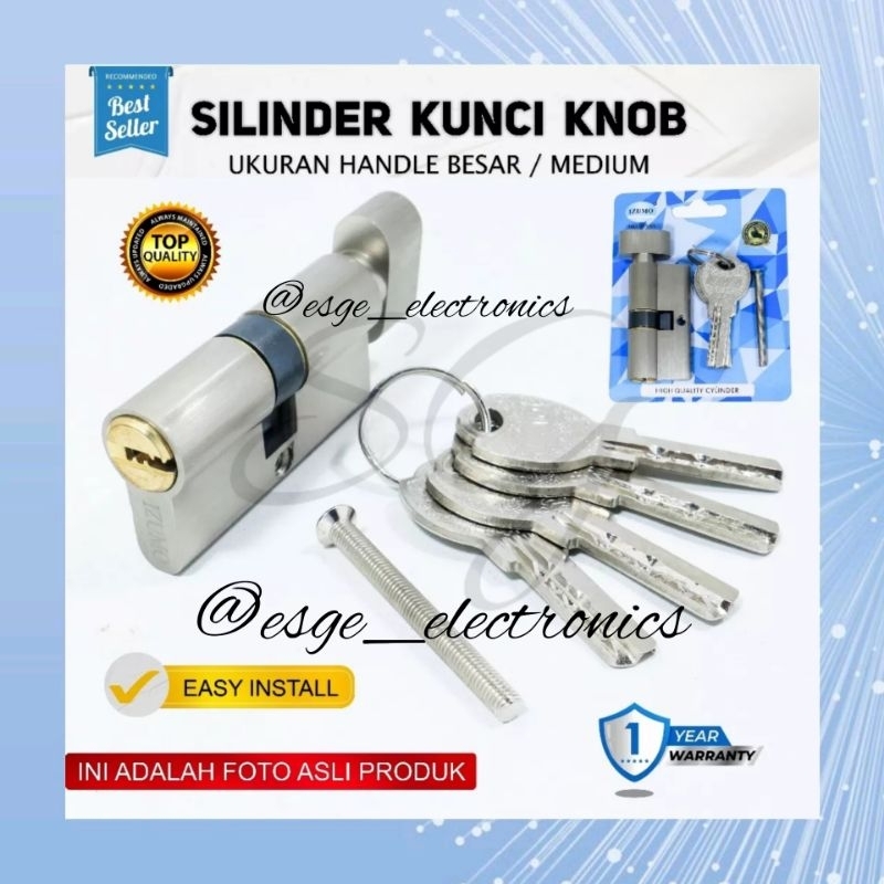 Jual ORIGINAL SILINDER KUNCI KNOB SILINDER KUNCI KUNINGAN KNOB PUTAR SILINDER KUNCI KAMAR TIDUR ...