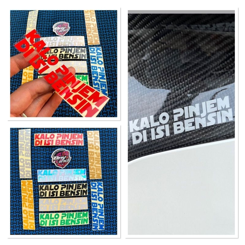 Jual Stiker Sticker KALO PINJEM DI ISI BENSIN Cutting | Shopee Indonesia