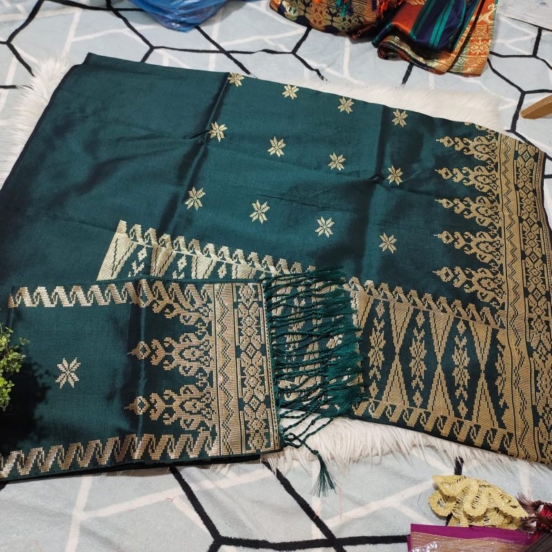 Jual songket tenun silungkang benang emas asli | Shopee Indonesia