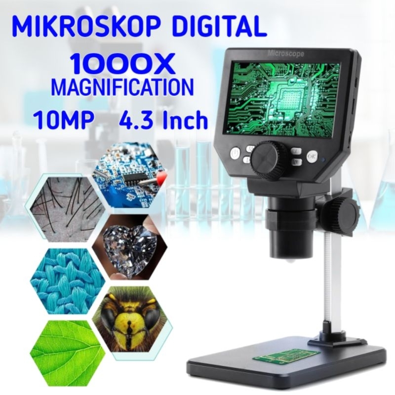 Jual Microscope Mikroskop Digital 10MP 1000X USB dengan Monitor & Stand ...