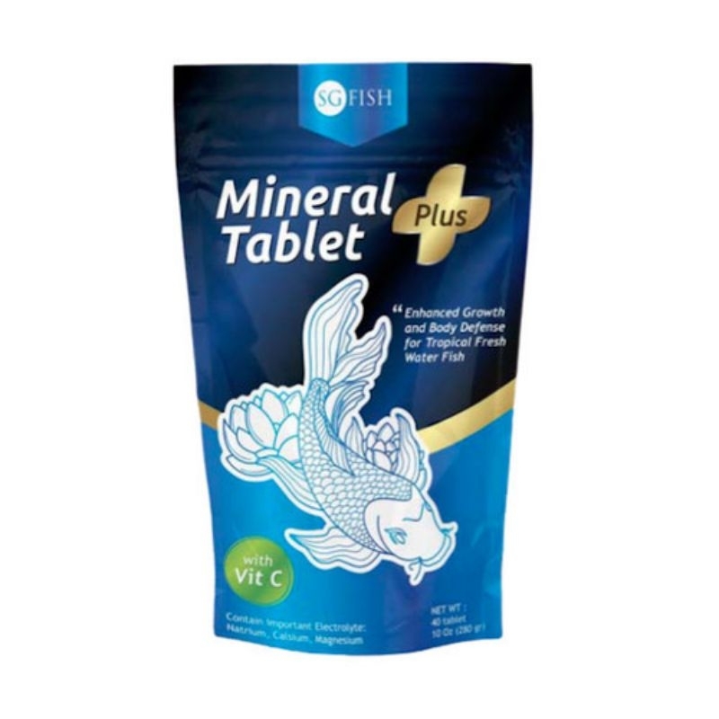 Jual SG Fish Mineral Tablet Plus Vit C 1pack 280gr @40 tablet ...
