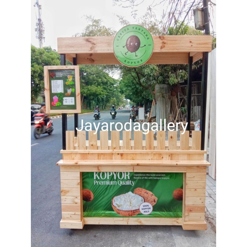 Jual gerobak kayu minimalis jati Belanda | Shopee Indonesia