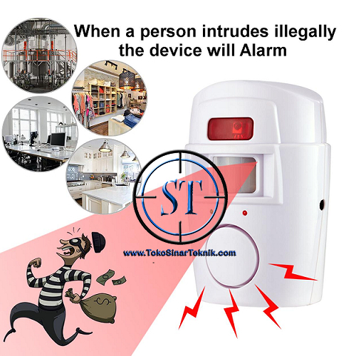 Jual Alarm Anti Maling 105dB Infrared Sensor Gerak Kontrol Jarak Jauh ...