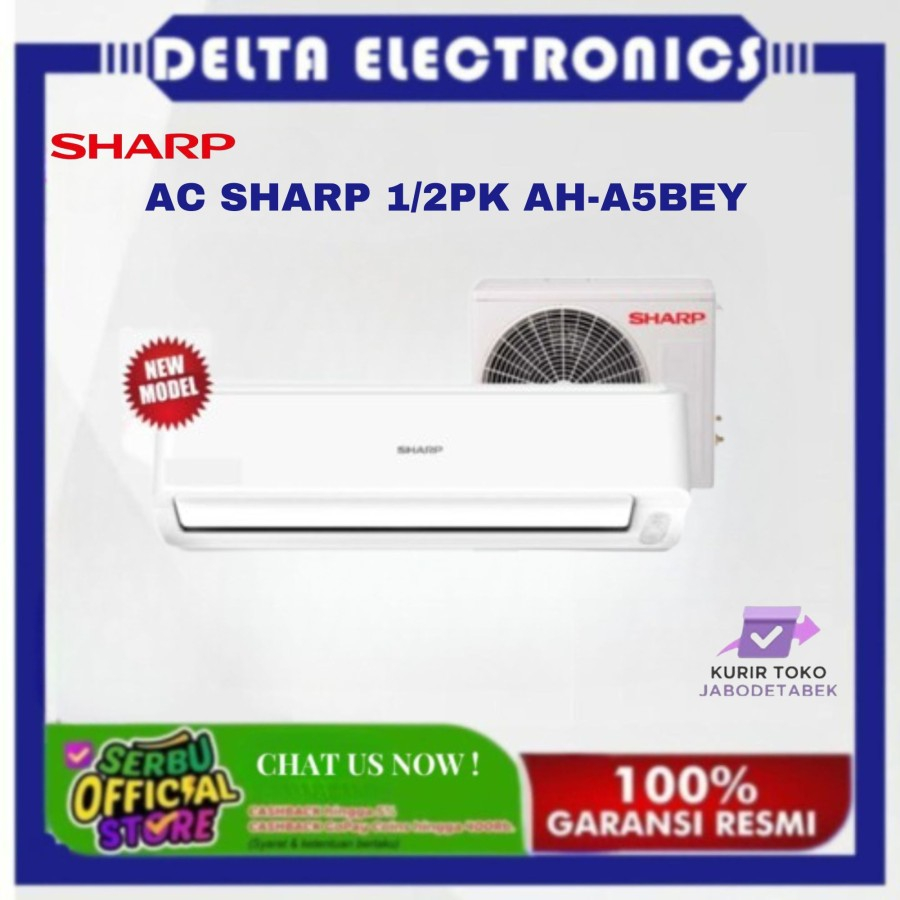 Jual AC Sharp AH-A5BEY 1/2 PK / 5BEY AC Split 1/2 PK Standard Unit Only | Shopee Indonesia