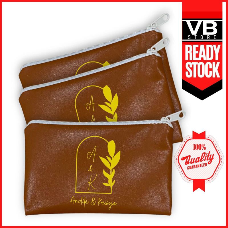 Jual DOMPET SUVENIR WEDDING MODERN ISLAMI FREE REQUEST NAMA BAHAN KULIT ...