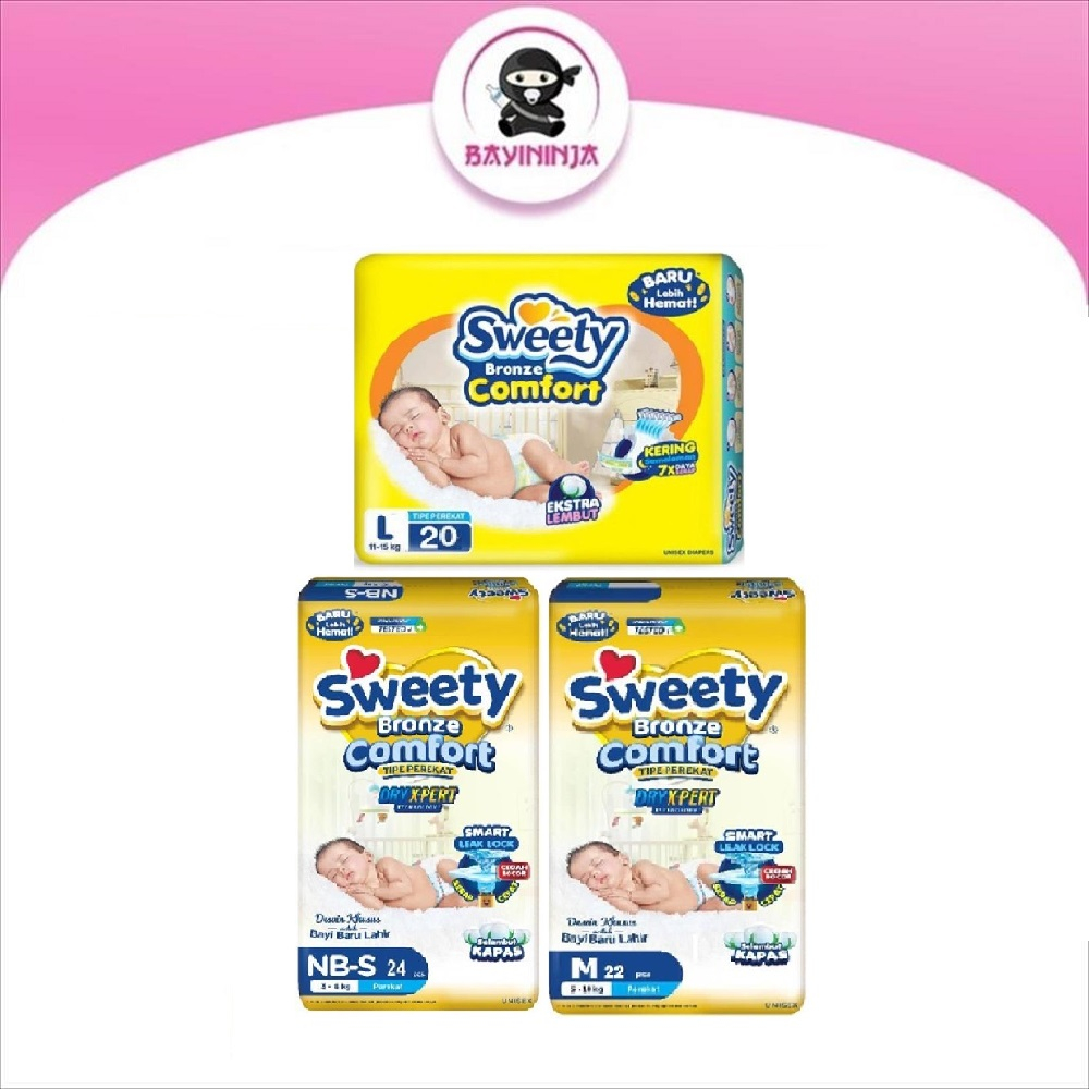 Jual Sweety Bronze Comfort Popok Perekat NBS24 M22 L20 | Shopee Indonesia