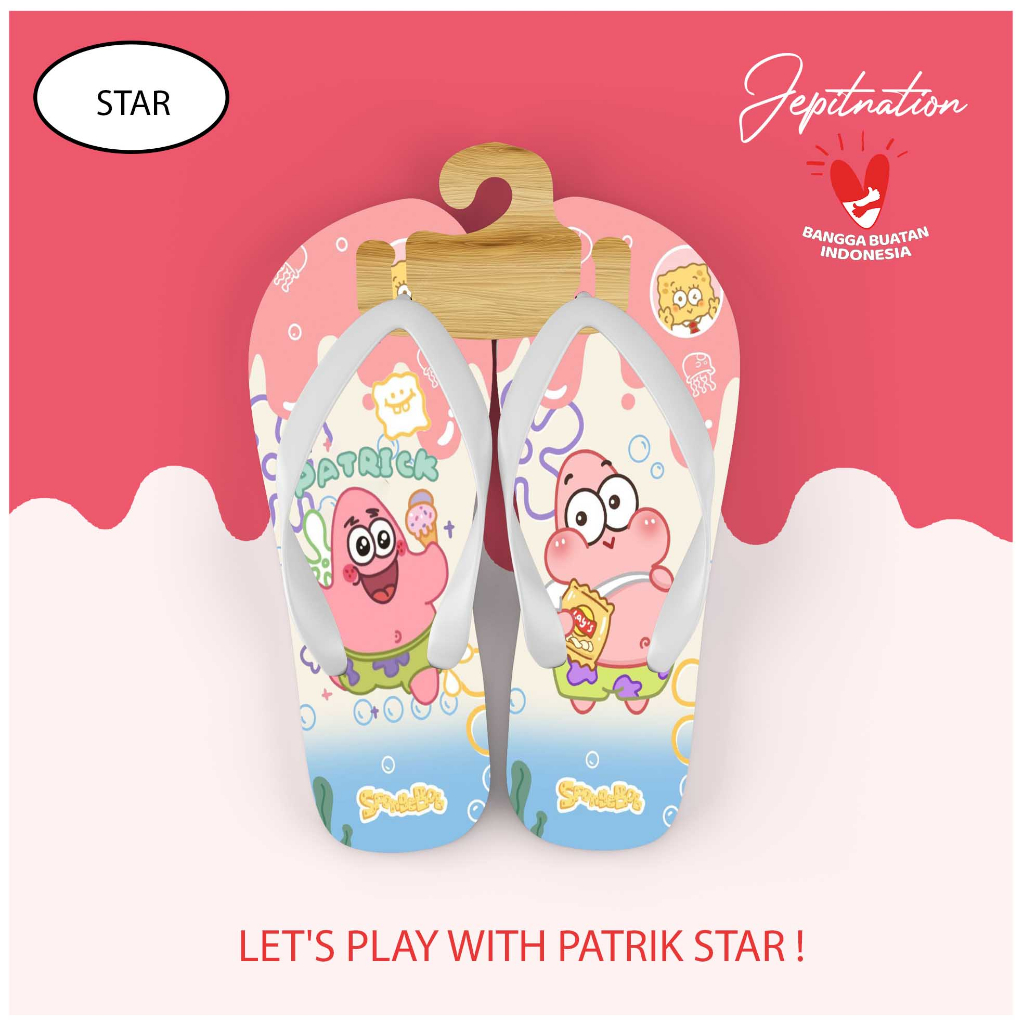 Jual [SANDAL JEPIT V2] Patrick Star (STAR), JEPITNATION Sendal Jepit ...